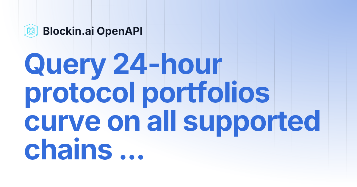 Query 24-hour protocol portfolios curve on all supported chains by user address | Blockin.ai OpenAPI